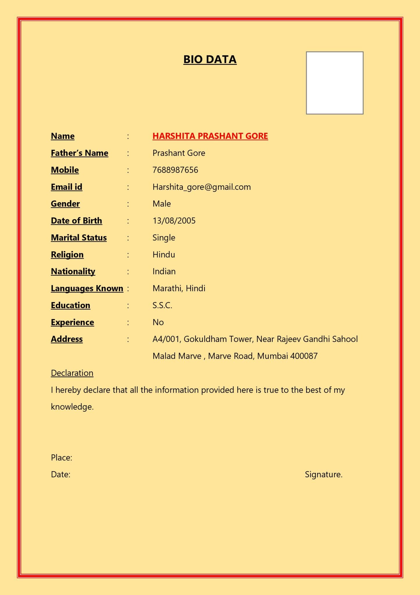 BIO-DATA-04 – WORD ASSIGNMENTS